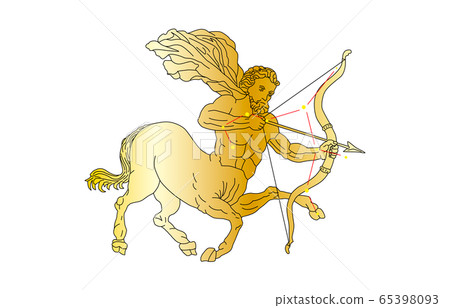 88 zodiac sign Sagittarius - Stock Illustration [65398093] - PIXTA