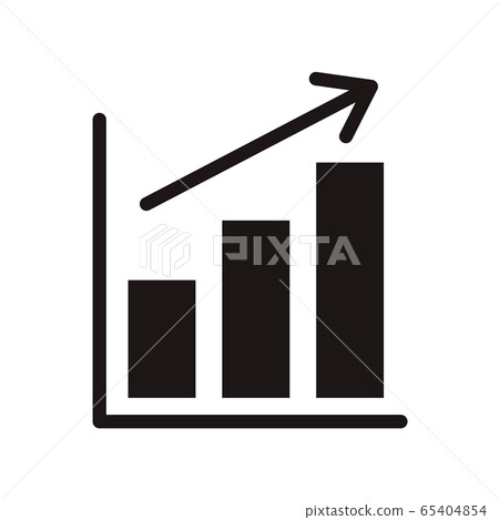 Rising graph business icon - Stock Illustration [65404854] - PIXTA