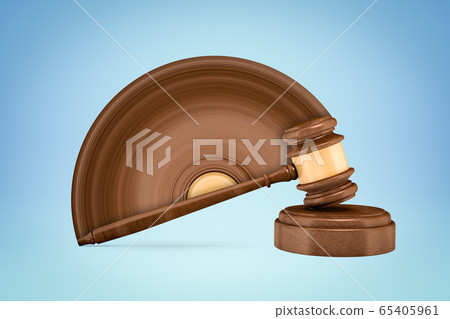 3d rendering of brown gavel with pixel stretch... - Stock Illustration ...