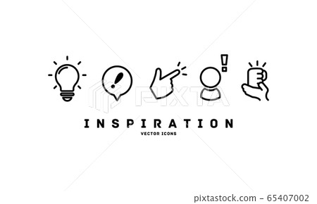 Inspiration icon set vector illustration - Stock Illustration [65407002 ...