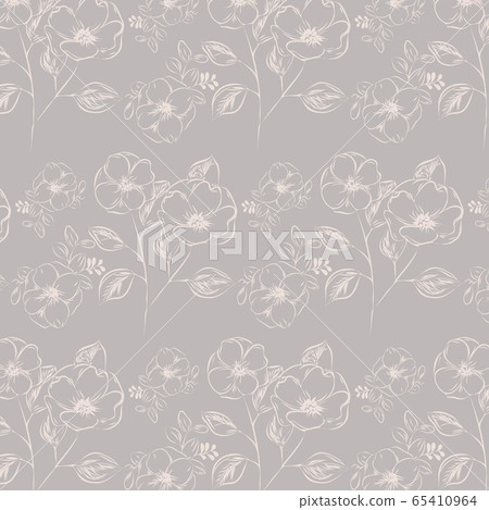 Light floral pattern. Floral ornament in beige... - Stock Illustration ...