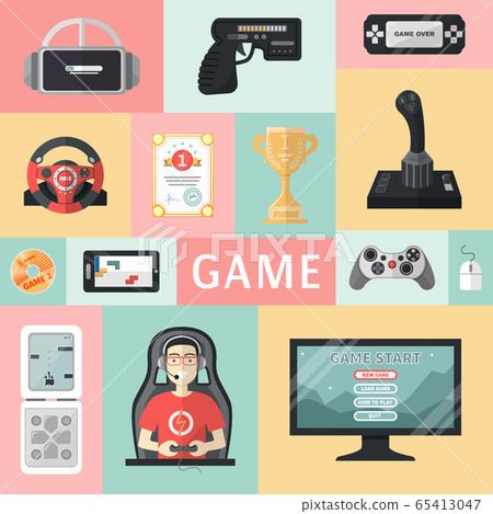 Cyber sport gamer character flat vector... - Stock Illustration ...