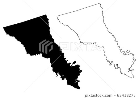 Bryan County, Georgia (U.S. county, United States - Stock Illustration ...
