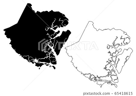 McIntosh County, Georgia (U.S. county, United - Stock Illustration ...