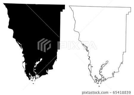 Seminole County, Georgia (U.S. county, United - Stock Illustration ...