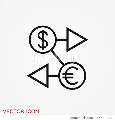Transfer vector icon. Money symbol isolated on-插圖素材 [65420449] - PIXTA圖庫