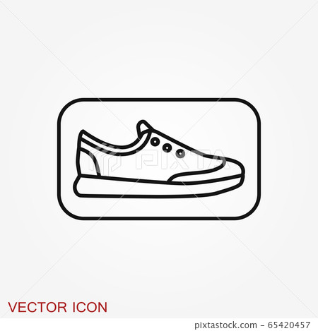 Trainers vector icon. Running shoe symbol isolated - Stock Illustration ...