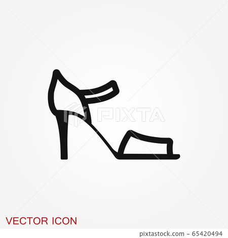 Shoes vector icon. Stiletto symbol isolated on - Stock Illustration ...