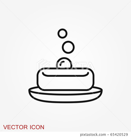 Soap vector icon, cleaning symbol isolated on - Stock Illustration ...