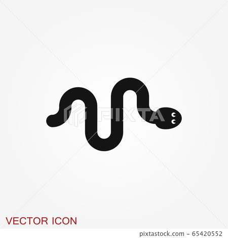 Snake vector icon, animal symbol isolated on - Stock Illustration ...