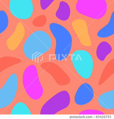 Blob seamless pattern background. Fluid blot...-插圖素材 [65420755] - PIXTA圖庫