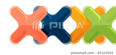 Glossy multicolored plastic style cross... - Stock Illustration ...