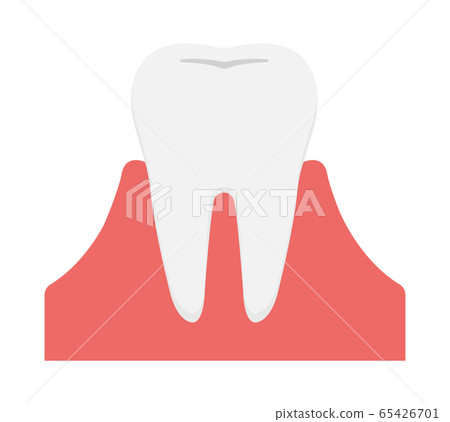 Vector illustration of simple tooth (no letters) - Stock Illustration ...
