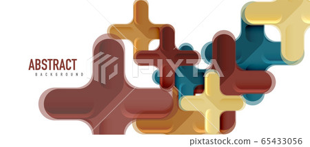 Glossy multicolored plastic style cross... - Stock Illustration ...