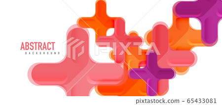 Glossy multicolored plastic style cross... - Stock Illustration ...