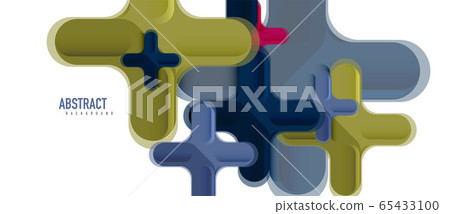 Glossy multicolored plastic style cross...-插圖素材 [65433100] - PIXTA圖庫