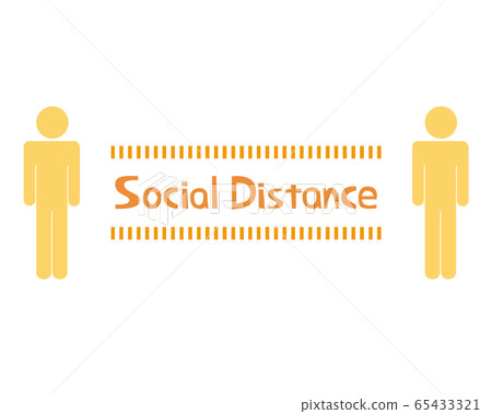 Social distance logo - Stock Illustration [65433321] - PIXTA