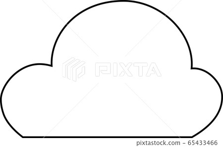 Cloud weather frame sky landscape simple cute... - Stock Illustration ...