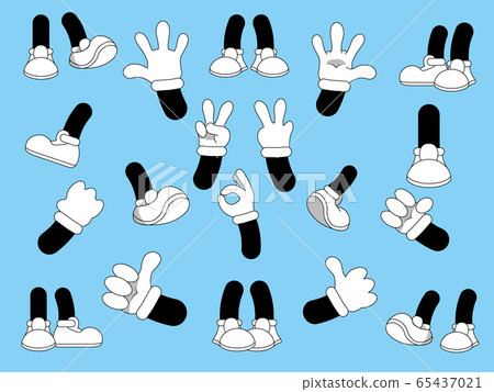 Cartoon hands and legs - Stock Illustration [65437021] - PIXTA
