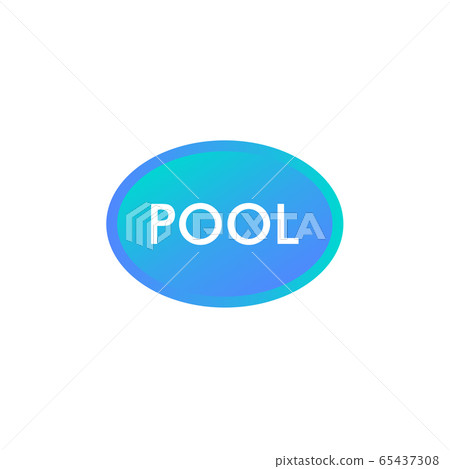 Oval blue color swimming pool vector... - Stock Illustration [65437308 ...