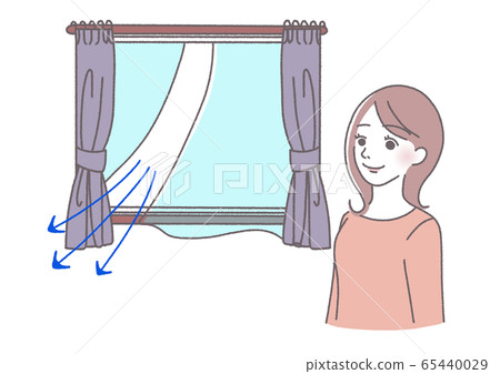 Room ventilation open windows - Stock Illustration [65440029] - PIXTA