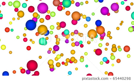 CG particles A large number of colorful balls - Stock Illustration ...