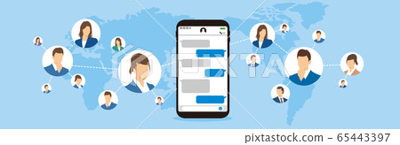 SNS, Social Network Services, business man - Stock Illustration ...