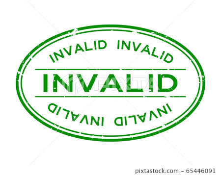 Grunge green invalid word oval rubber seal stamp - Stock Illustration ...