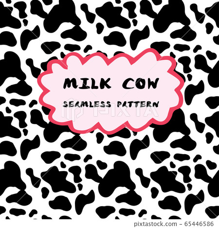 cow texture pattern repeated seamless black and - Stock Illustration ...