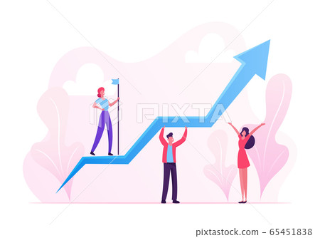 Business Characters Teamwork. Team of... - Stock Illustration [65451838 ...