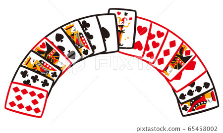 Playing card (fan type) - Stock Illustration [65458002] - PIXTA