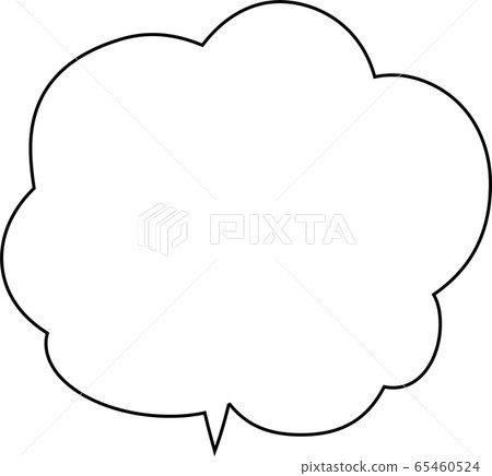Cloud speech bubble conversation frame cute... - Stock Illustration ...
