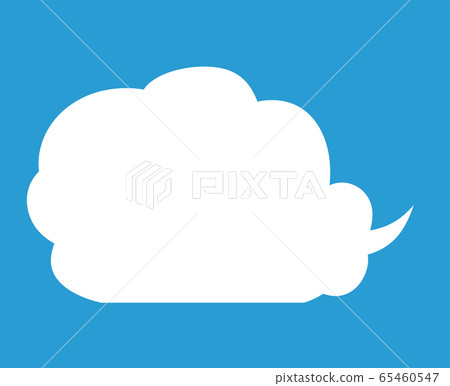 Cloud speech bubble conversation frame cute... - Stock Illustration ...