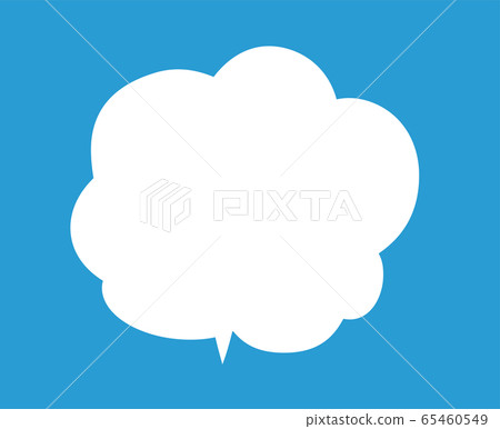 Cloud speech bubble conversation frame cute... - Stock Illustration ...