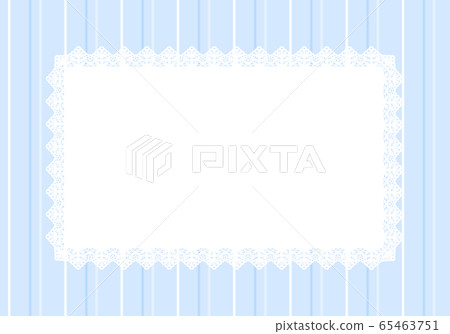Light blue stripes and lace frame - Stock Illustration [65463751] - PIXTA