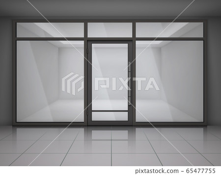 Showcase Store Windows Realistic Composition - Stock Illustration ...