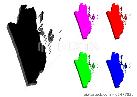 3D map of Belize - Stock Illustration [65477823] - PIXTA