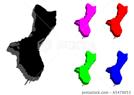 3D map of Guam - Stock Illustration [65478053] - PIXTA