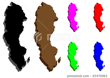 3D map of Sweden - Stock Illustration [65478963] - PIXTA
