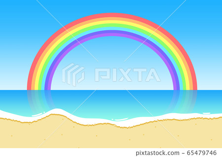 Ocean background rectangle rainbow - Stock Illustration [65479746] - PIXTA