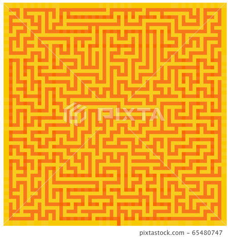 Orange-yellow Maze Texture Background, 3D - Stock Illustration ...