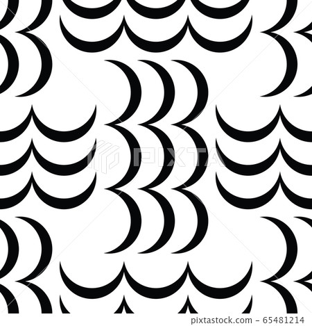 Wave seamless vector pattern or monochrome modern - Stock Illustration [65481214] - PIXTA