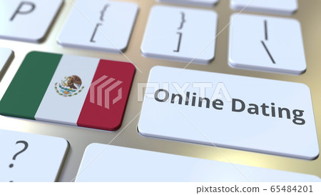 Online Dating text and flag of Mexico on the... - Stock Illustration ...
