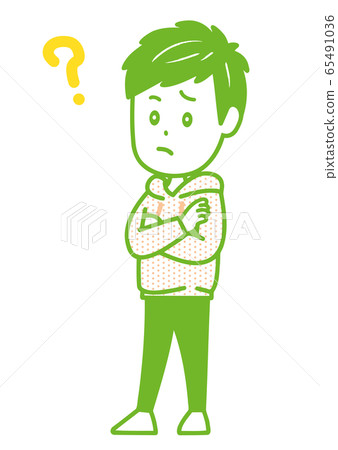 Questionable male pose illustration - Stock Illustration [65491036] - PIXTA