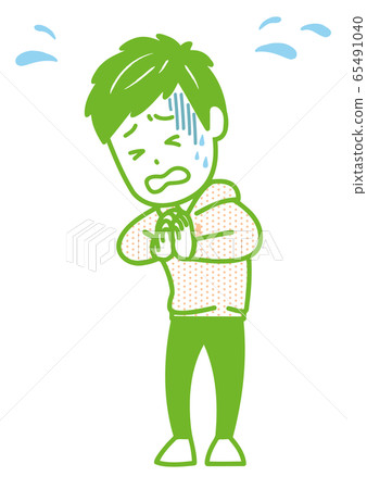 Apologizing man pose illustration - Stock Illustration [65491040] - PIXTA