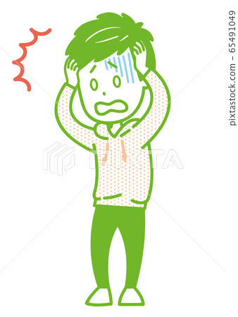 Men in shock pose illustration - Stock Illustration [65491049] - PIXTA