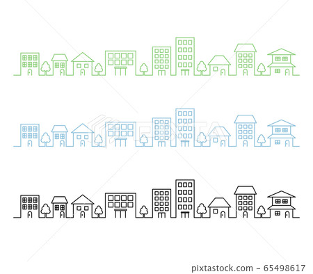 Cityscape background illustration / town / simple - Stock Illustration ...