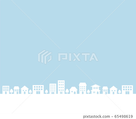 Cityscape background illustration / town / simple - Stock Illustration ...
