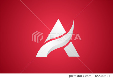 white A alphabet letter logo icon design for - Stock Illustration ...