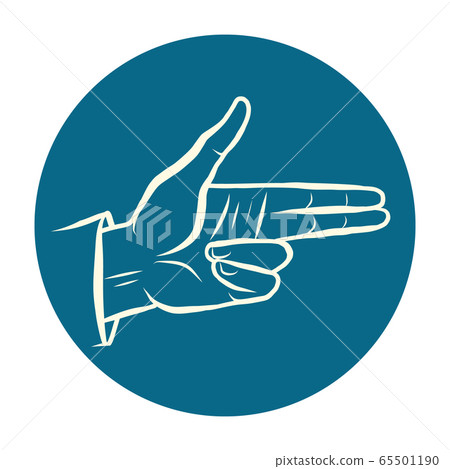 fingers gun hand gesture - Stock Illustration [65501190] - PIXTA